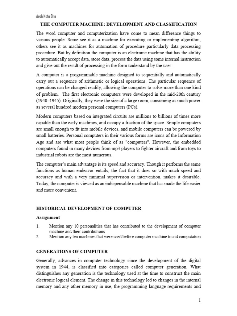 Note 1 | PDF | Mainframe Computer | Integrated Circuit