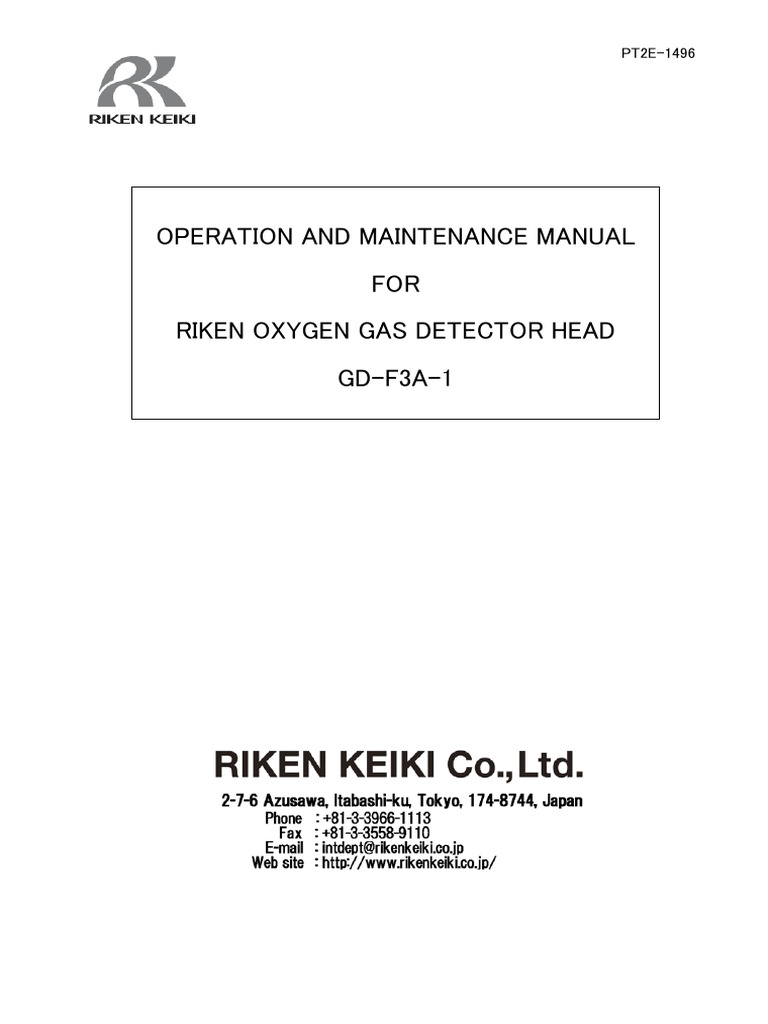 Manual Gd-F3-Aa Pt2e-1496 | PDF | Sensor | Calibration