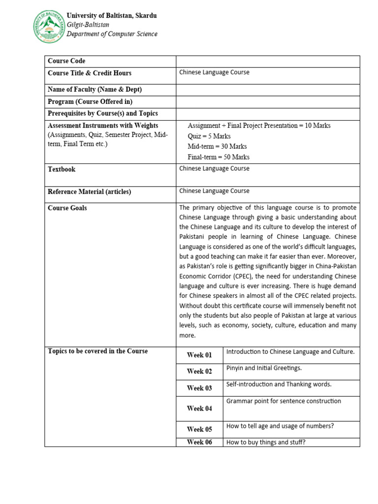 Chinese Language Basics For Cpec Pdf Human Communication Linguistics