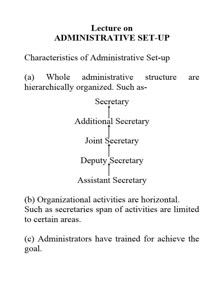 Lecture 15 (A) Administrative Set Up | PDF | Bureaucracy | Bangladesh