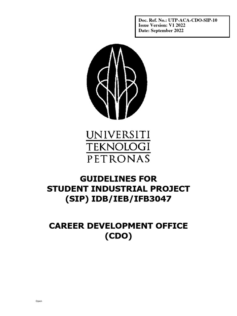 SIP Guidelines | PDF | Internship | Job Hunting