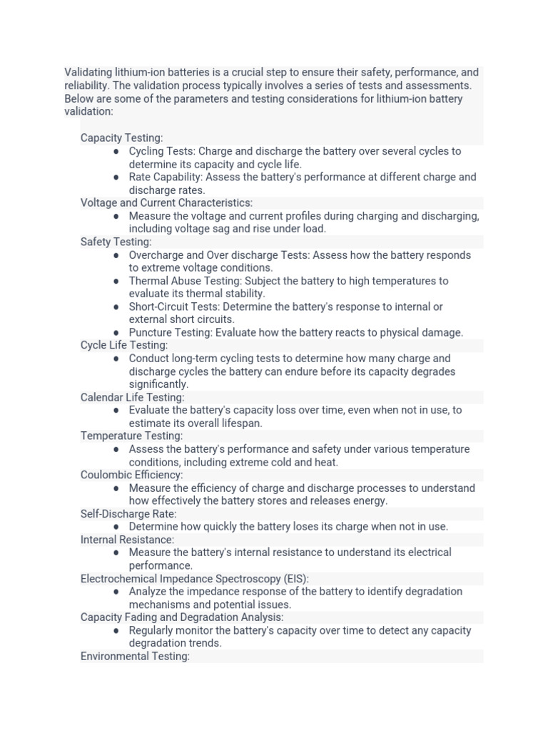 Battery Pack Validation | PDF | Lithium Ion Battery | Electric Vehicle