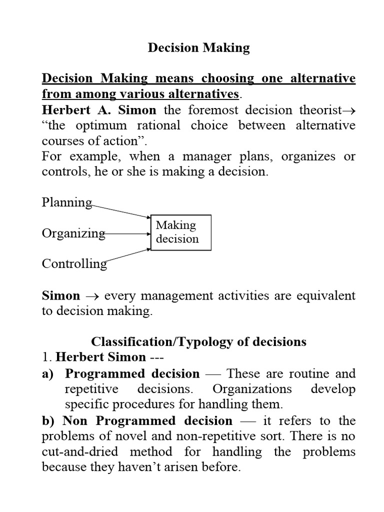 Lecture 12 Decision Making | PDF | Decision Making | Rationality