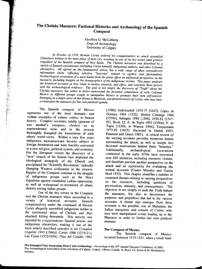 2000 The Cholula Massacre Factional Hist | PDF
