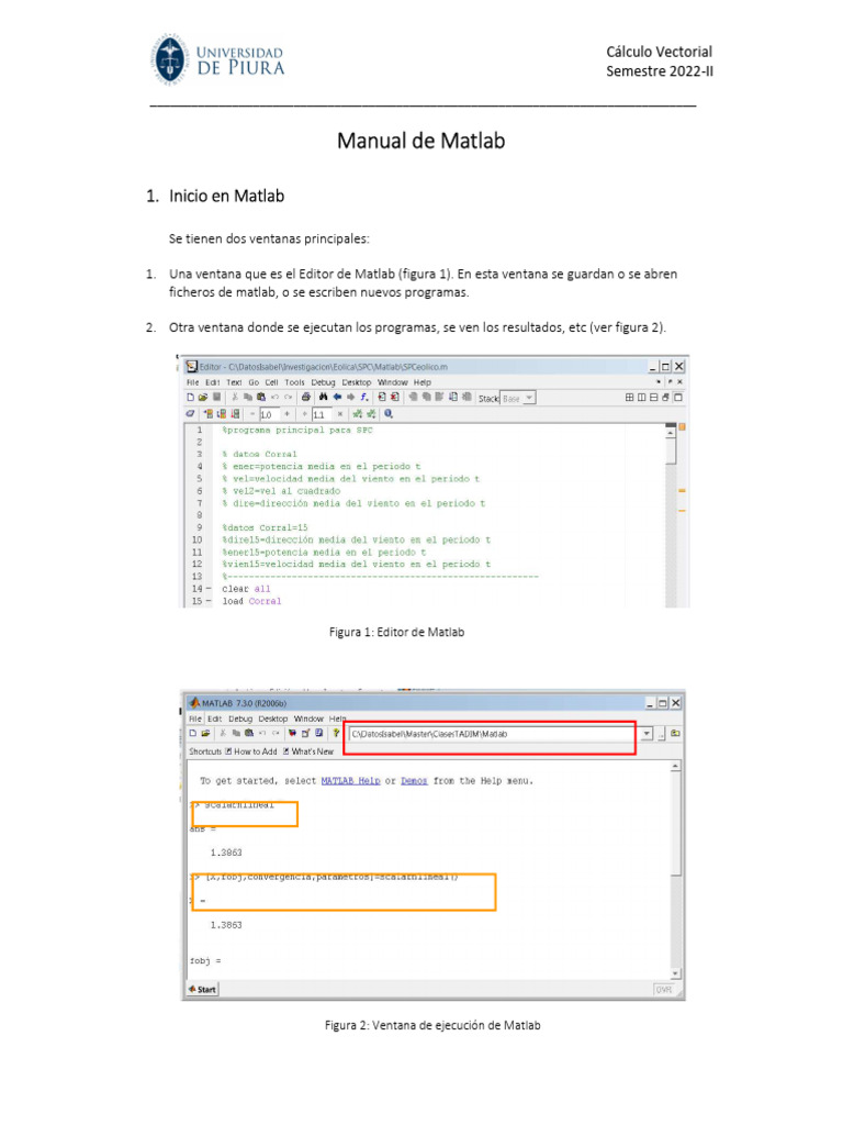 Manual Uso Matlab | PDF | Matriz (Matemáticas) | Archivo de computadora