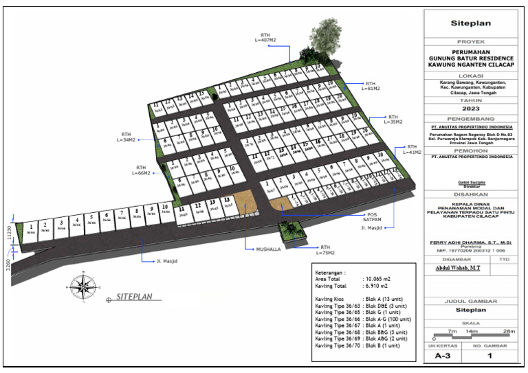 Siteplan Gunung Batur Residence | PDF