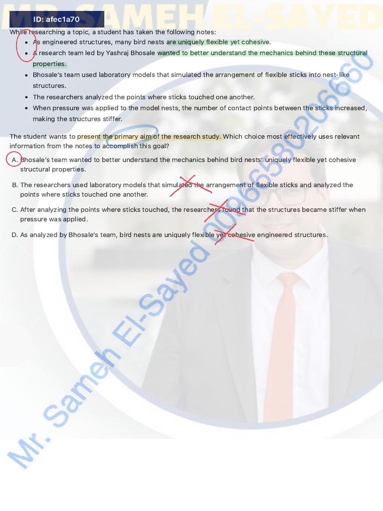 Rhetorical Synthesis Difficulty Levels ANSWERS | PDF