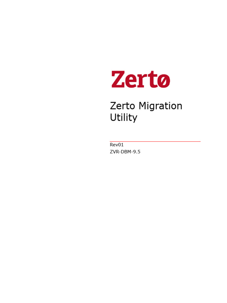 Zerto Migration Utility Guide | PDF | Ip Address | Command Line Interface