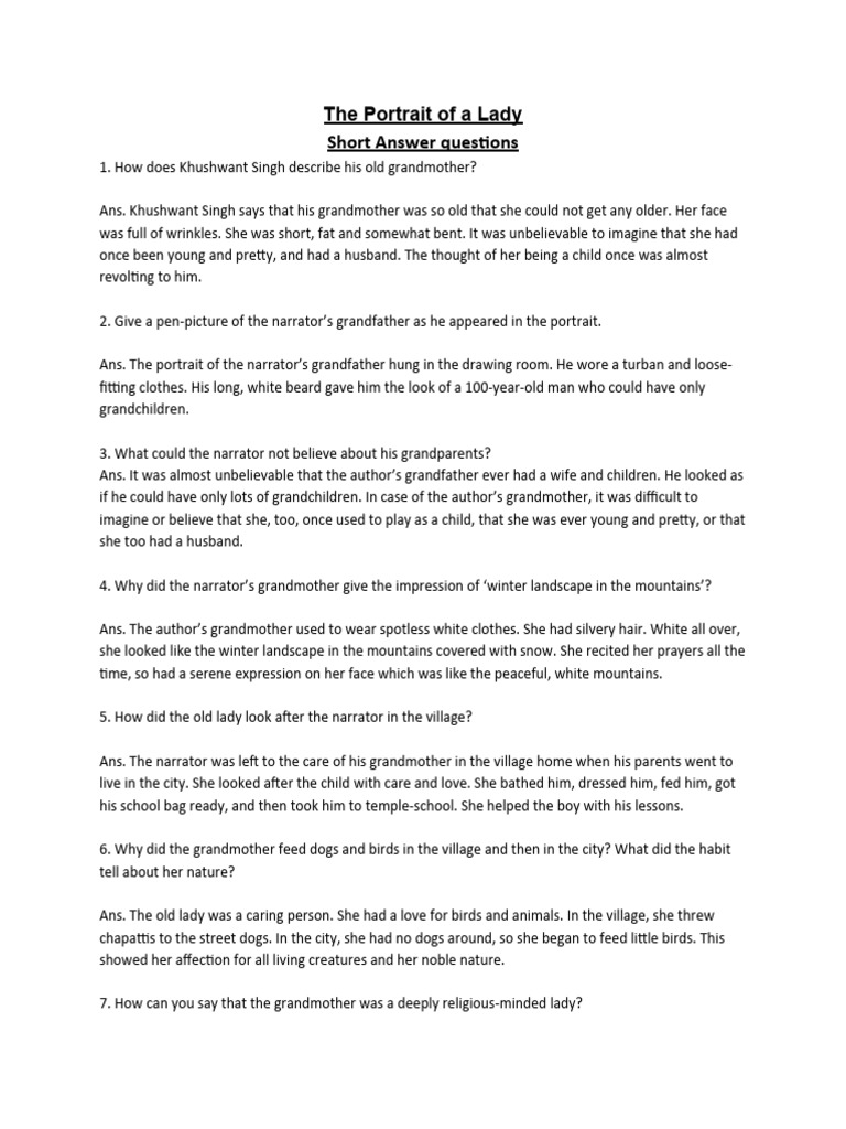 The Portrait of A Lady | PDF | Grandparent | Rosary