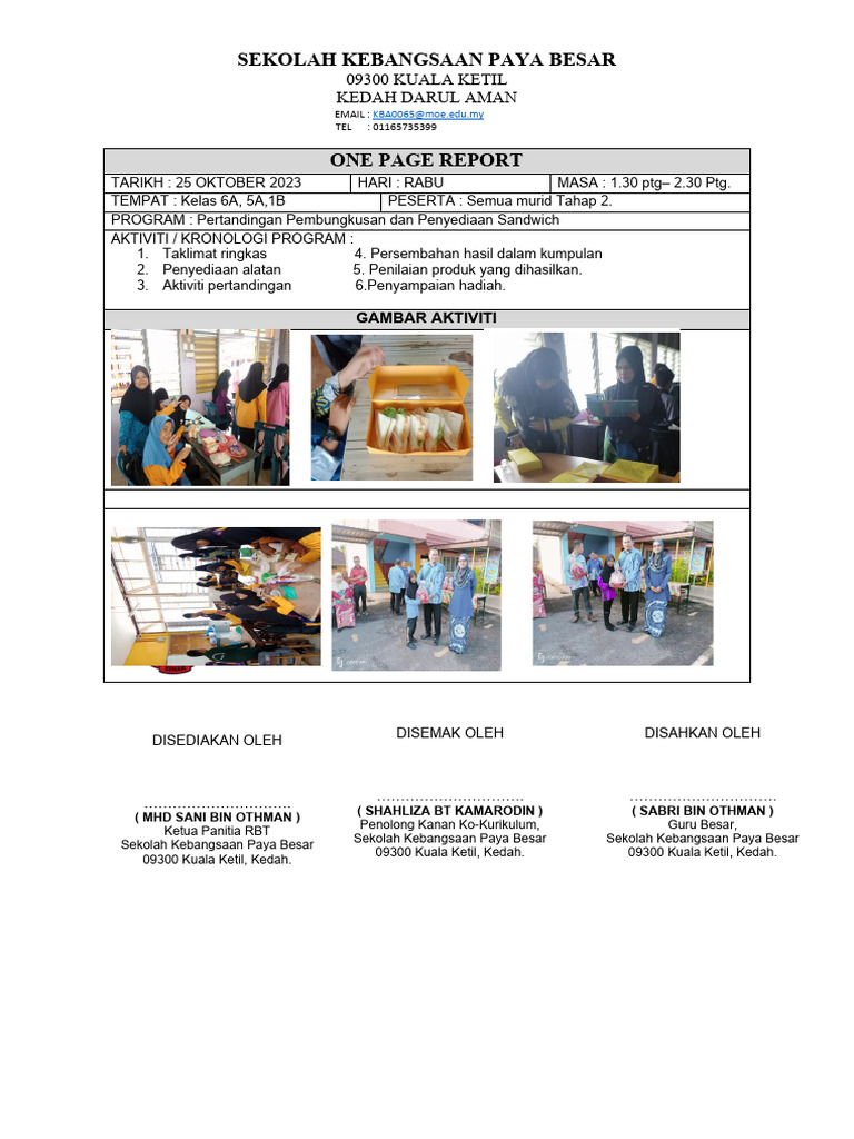 Opr Unit Beruniform Kali-1 (2023..2024) | PDF