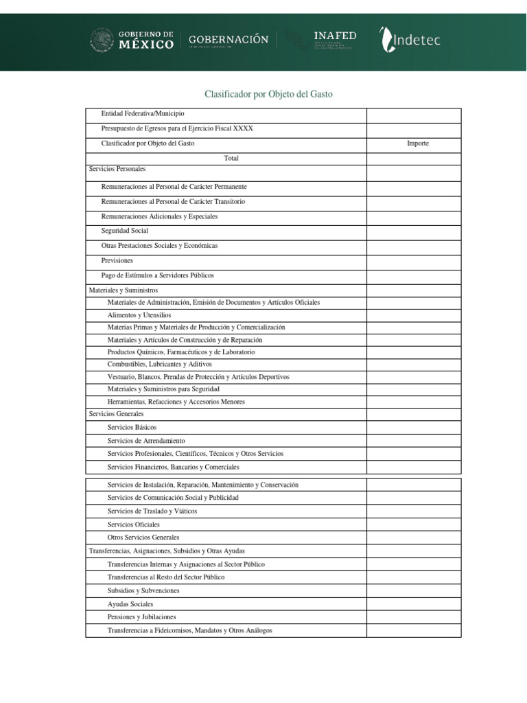 Clasificador por Objeto del Gasto 2023 | PDF | Presupuesto | Economias