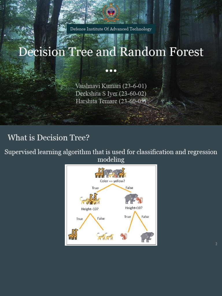Decision Trees and Random Forest Overview | PDF | Teaching Mathematics ...