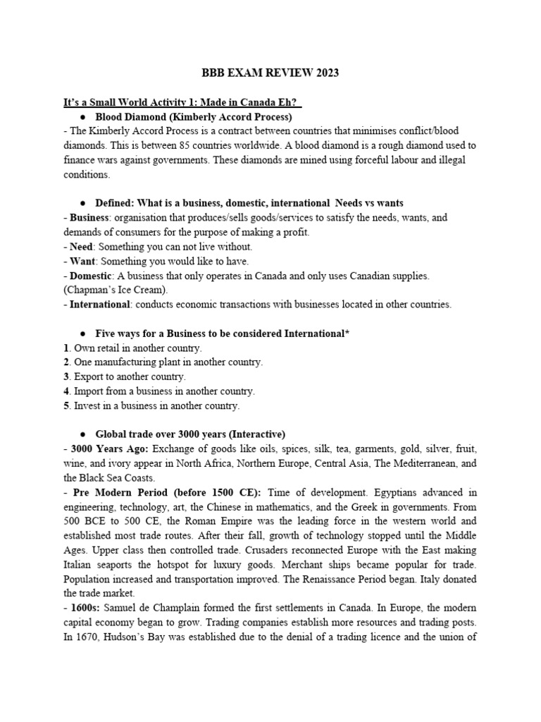 BBB EXAM REVIEW 2023 | PDF | Exchange Rate | Recession