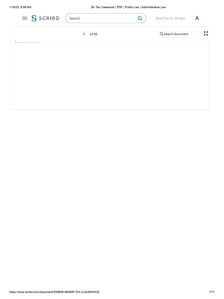 Bir Tax Clearance - PDF - Public Law - Administrative Law | PDF ...