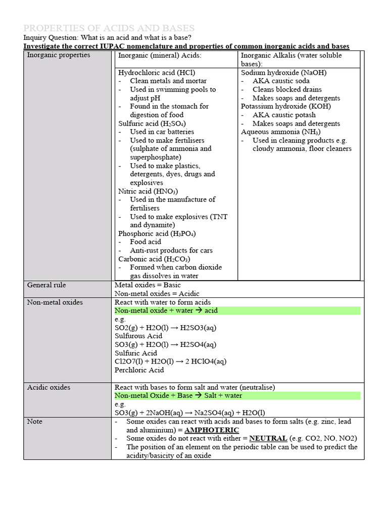 MOD 6 Acids and Bases | Download Free PDF | Acid | Ph