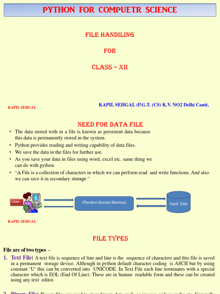 File Handling | Download Free PDF | Computer File | Text File File Handling | Download Free PDF | Computer File | Text File