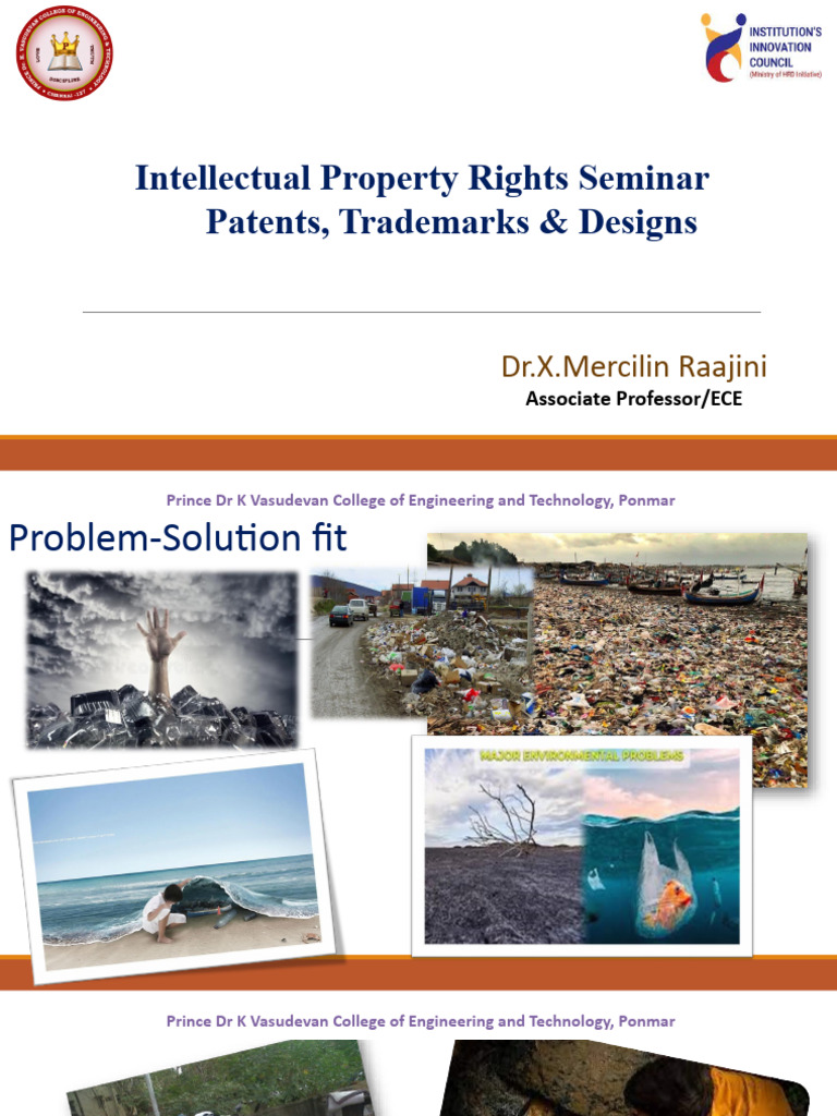 Intellectual Property Rights Seminar Patents, Trademarks & Designs | PDF | Intellectual Property ...