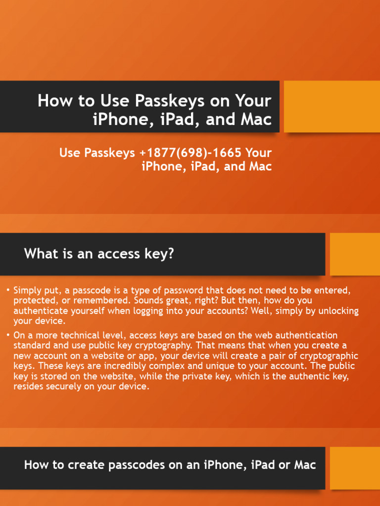 How To Use Passkeys On Your Iphone | PDF | Ios | Password