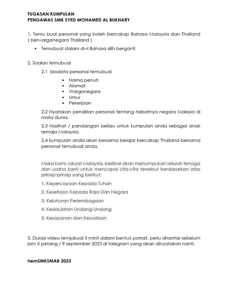 Tugasan Kumpulan | PDF