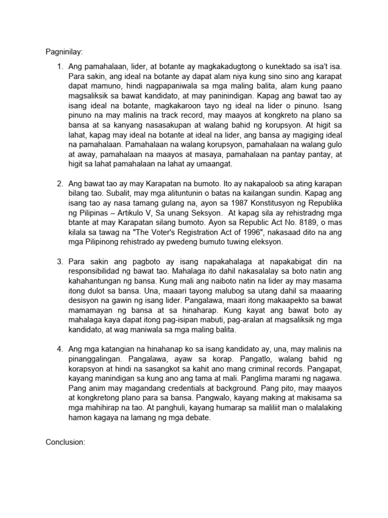Pagninilay 01 | PDF