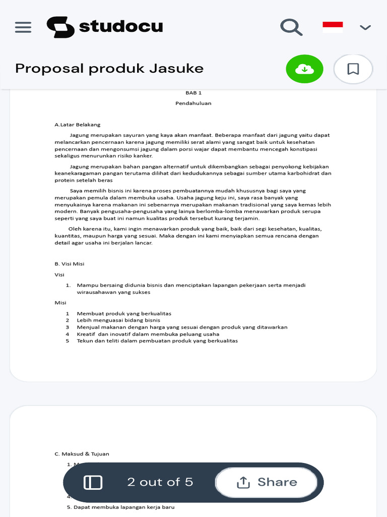 Proposal Produk Jasuke - Proposal Kewirausahaan “… | PDF