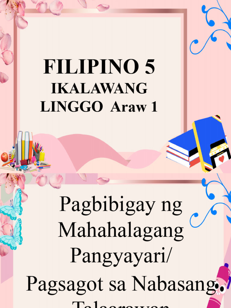 Filipino 5 Q2 W2 | PDF