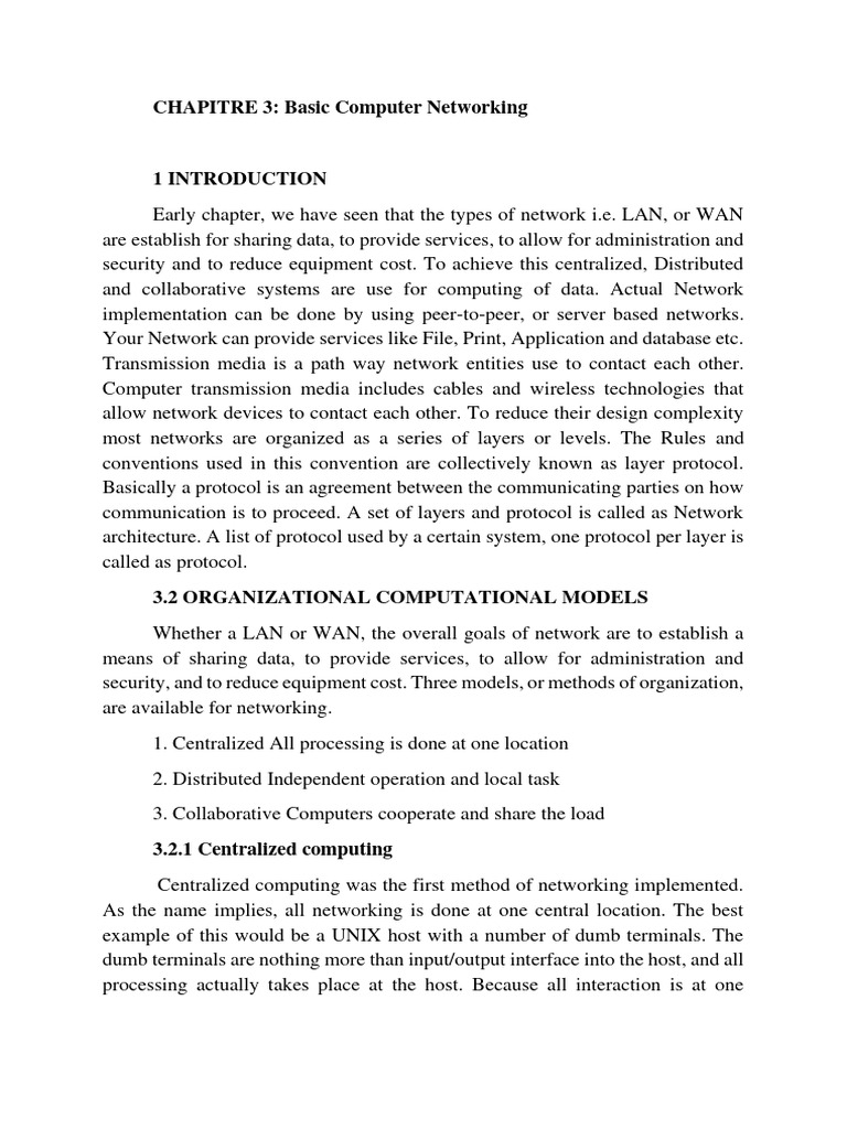 Computer Network CHAPITRE 3 | PDF | Computer Network | Peer To Peer