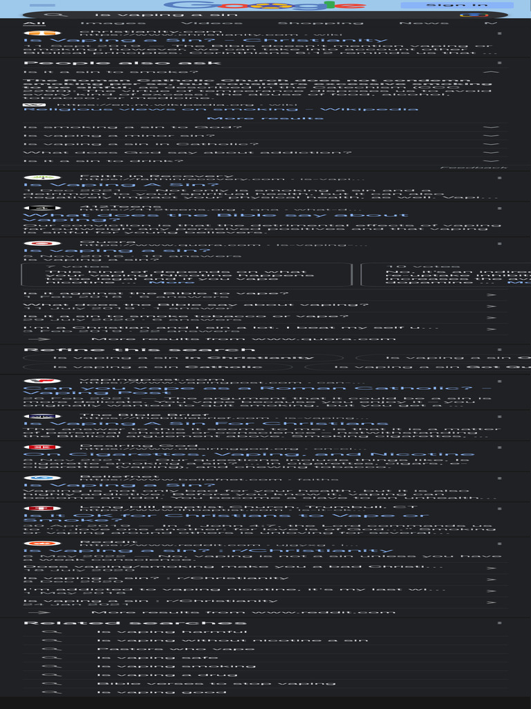 Is Vaping a Sin in Christianity? | PDF | Electronic Cigarette | Tobacco ...