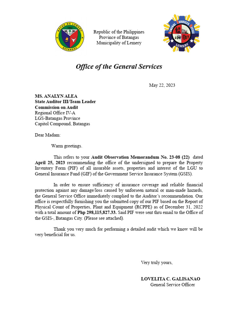 Aom Pif Gsis | PDF | Finance & Money Management | Social Science