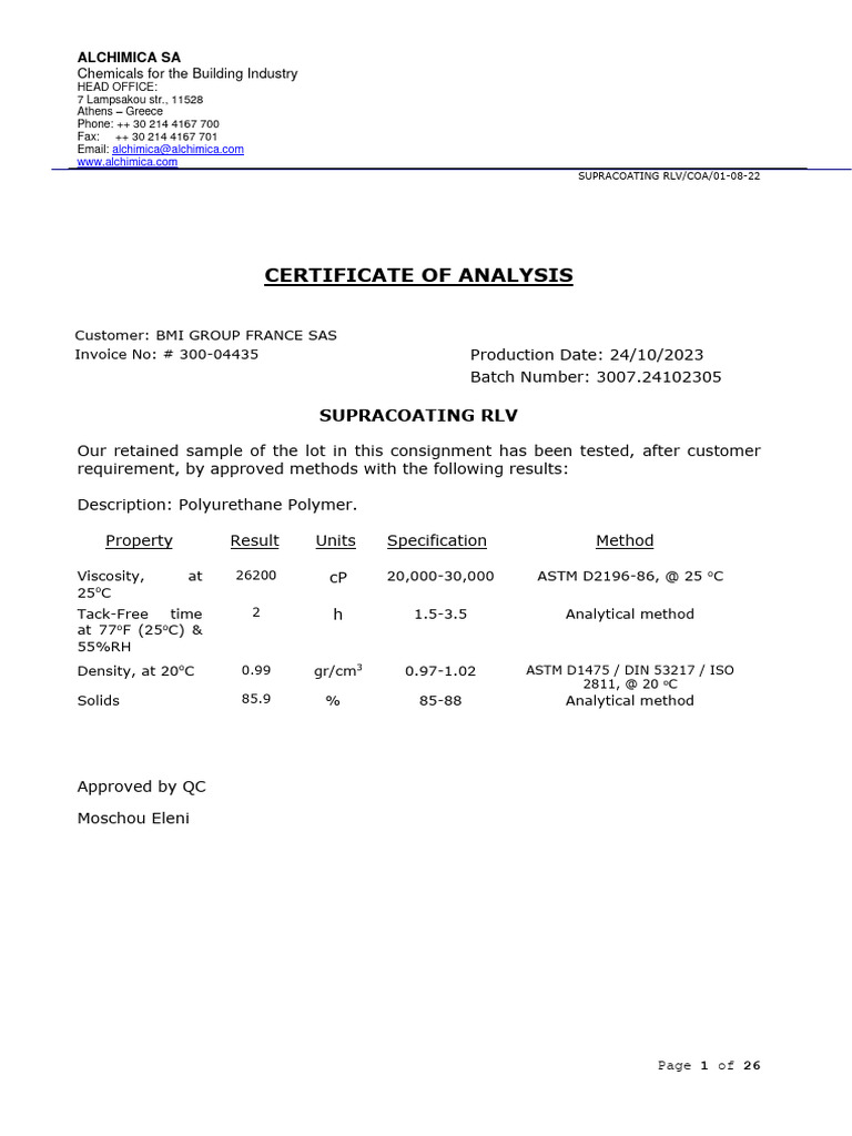 (300-04435) Supracoating RLV | PDF | Viscosity | Polyurethane