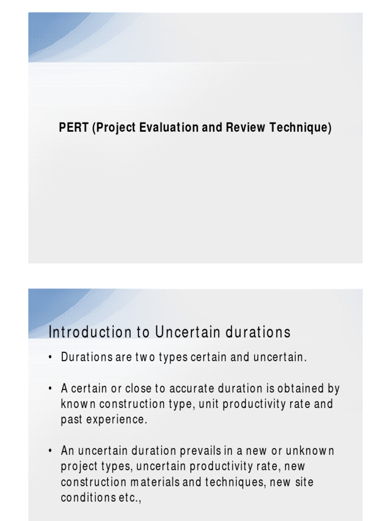 Pert | PDF | Standard Deviation | Normal Distribution
