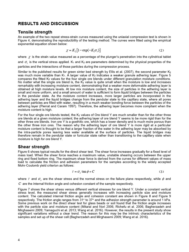 Moisture Effects on Ore Blend Strength | PDF | Stress (Mechanics ...