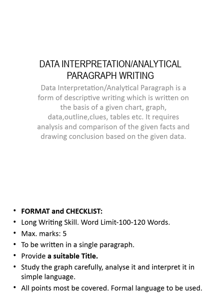 Data Interpretation/Analytical Paragraph Writing | PDF