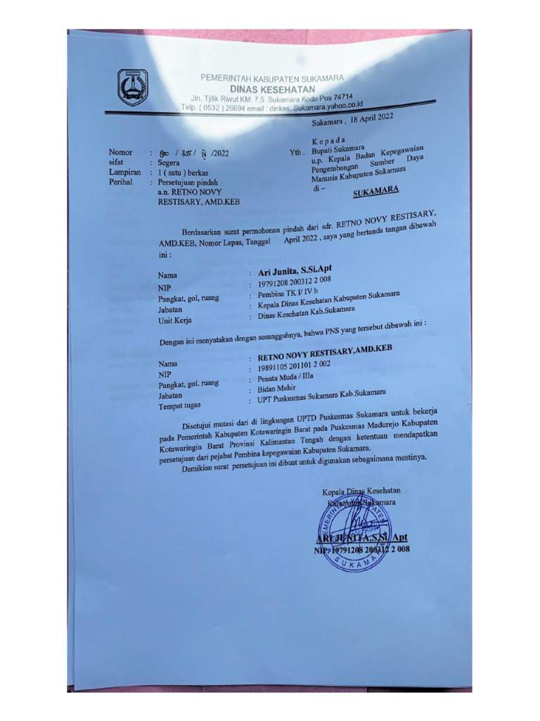 Pemerintah Kabupaten Sukamara 4 | PDF
