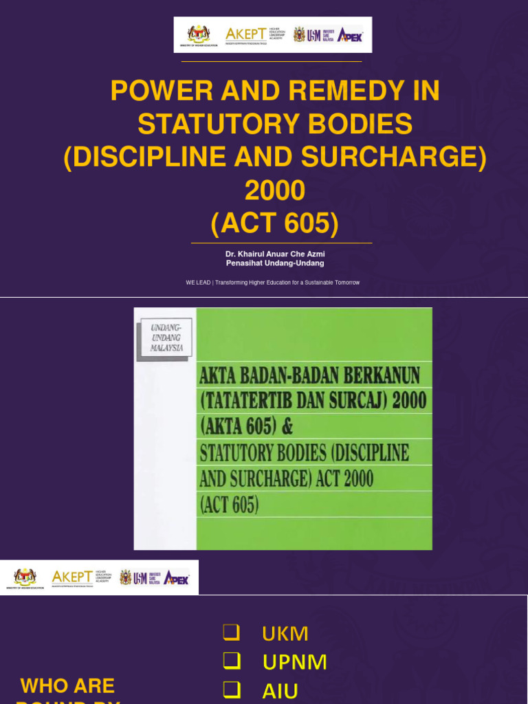 Topik 3 - Power and Remedy in Statutory Bodies (Discipline and Surcharge) 2000 | PDF | Public ...