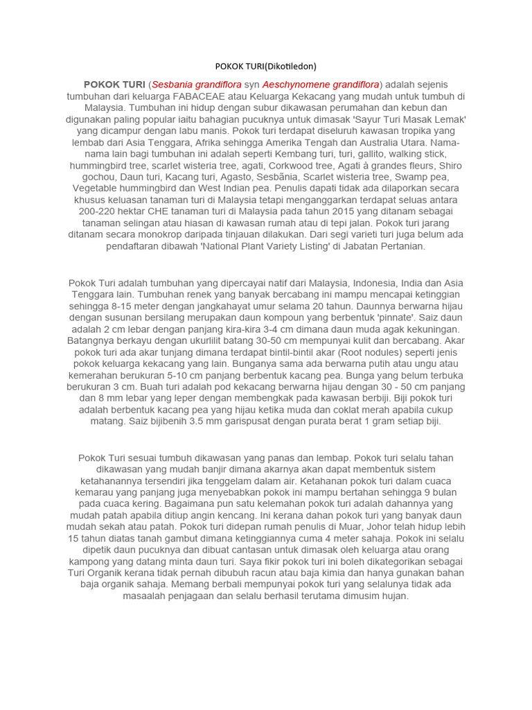 Pokok Turi | PDF