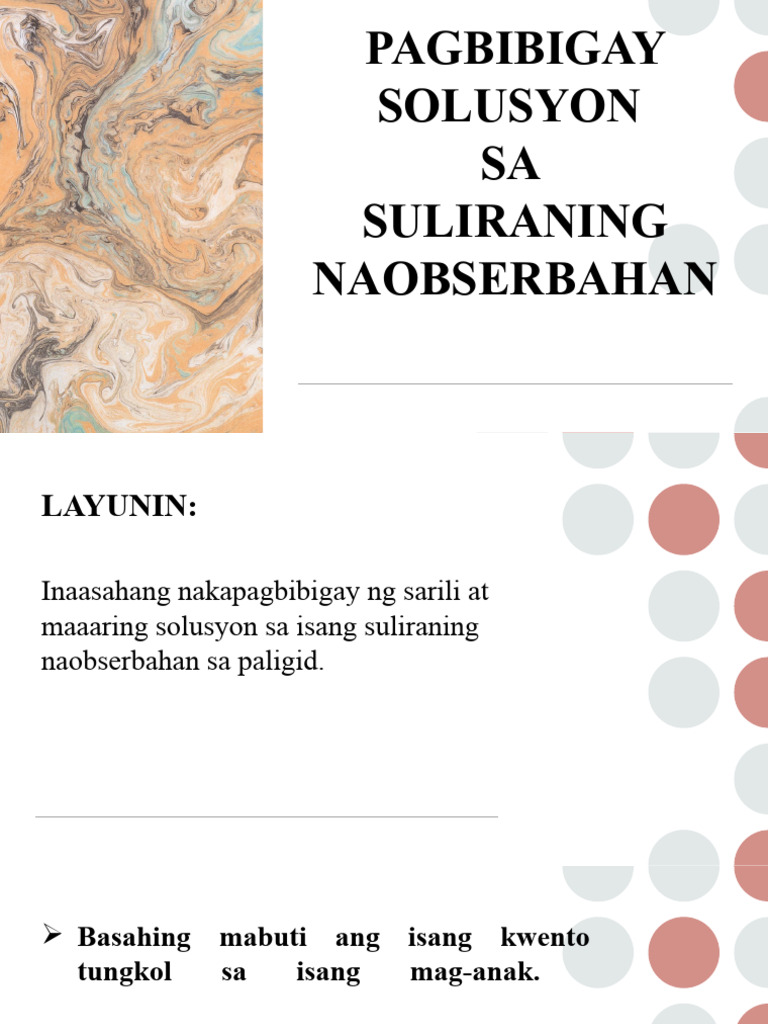 Pagbibigay Solusyon Sa Suliranin | PDF