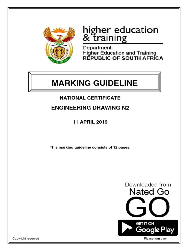 t580 Engineering Drawing n2 Memo Apr 2019 Signed Off | PDF ...
