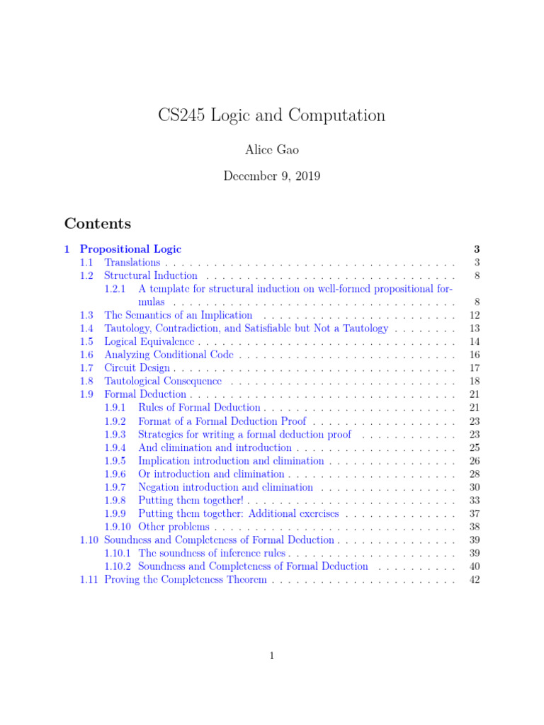 Logic And Computation Exercises Pdf Theorem Logic