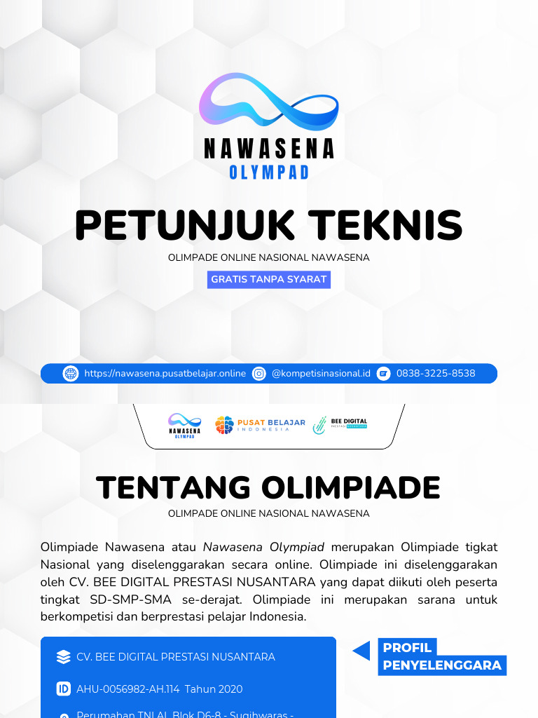 Juknis Pelaksanaan Nawasena Olympiad | PDF