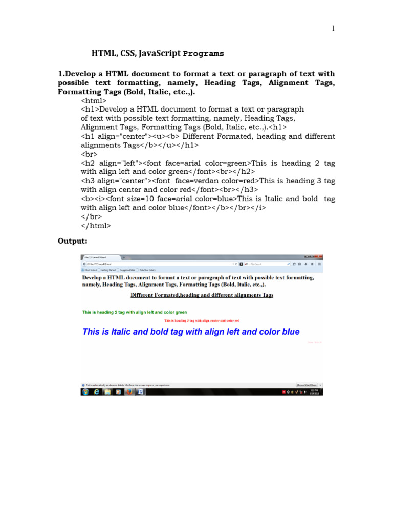 BSC Vi WT | PDF | Html Element | Html