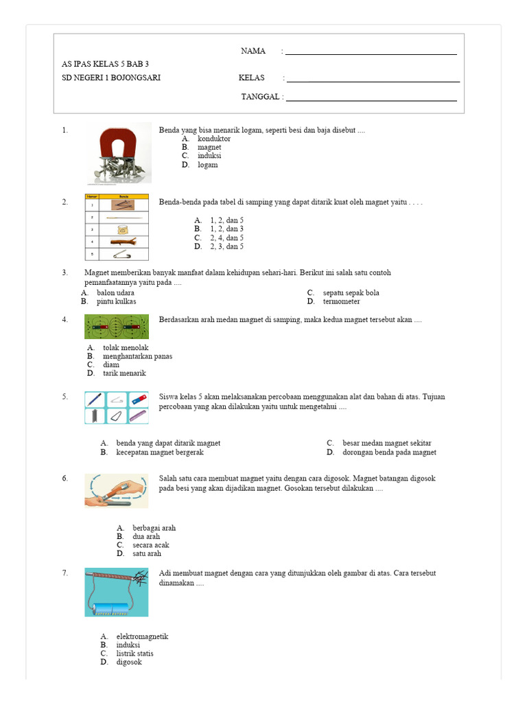 Asesmen Sumatif IPAS Kelas 5 BAB 3 | PDF | Teknologi & Rekayasa