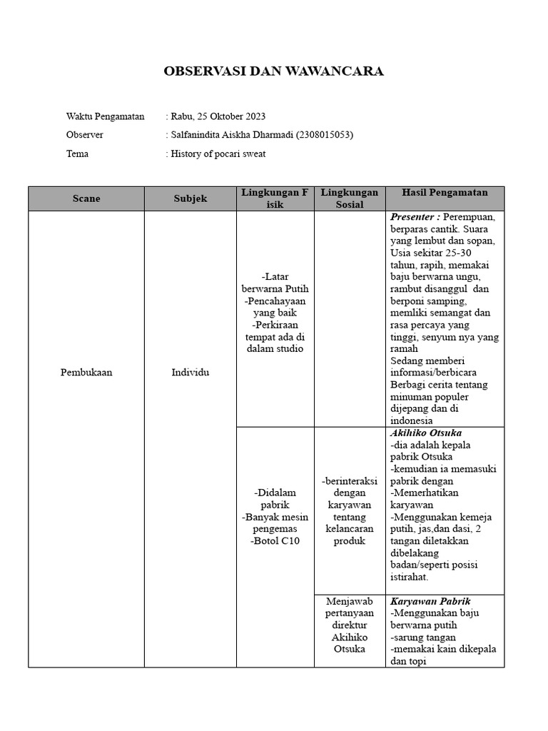 observasi wawancara | PDF