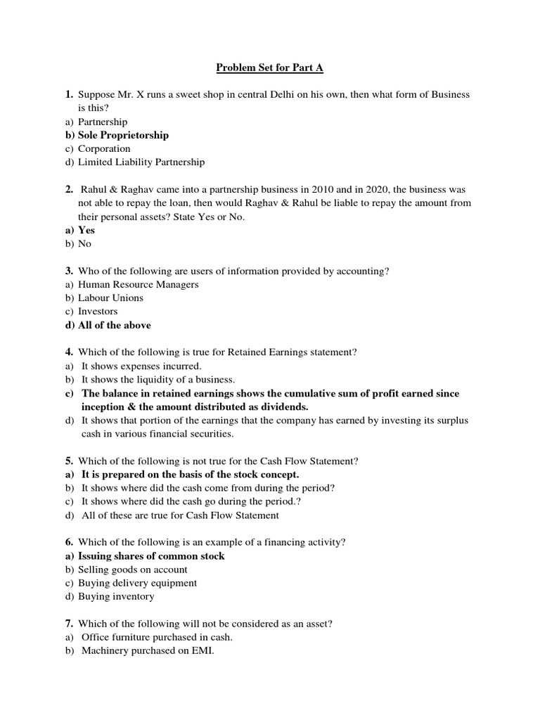 Part A - Problem Set - Solved | PDF | Retained Earnings | Dividend