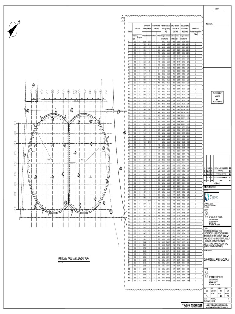S.DW.02 - C - Diaphragm Wall Panel Layout Plan | PDF