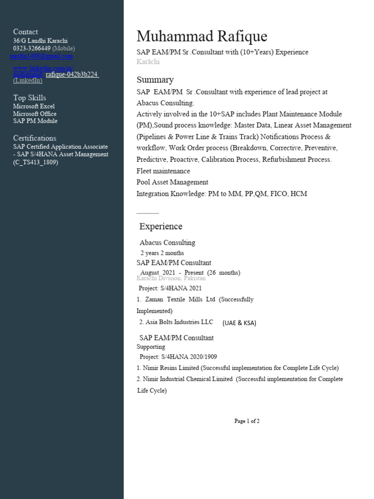 M.rafique CV. | Download Free PDF | Computing