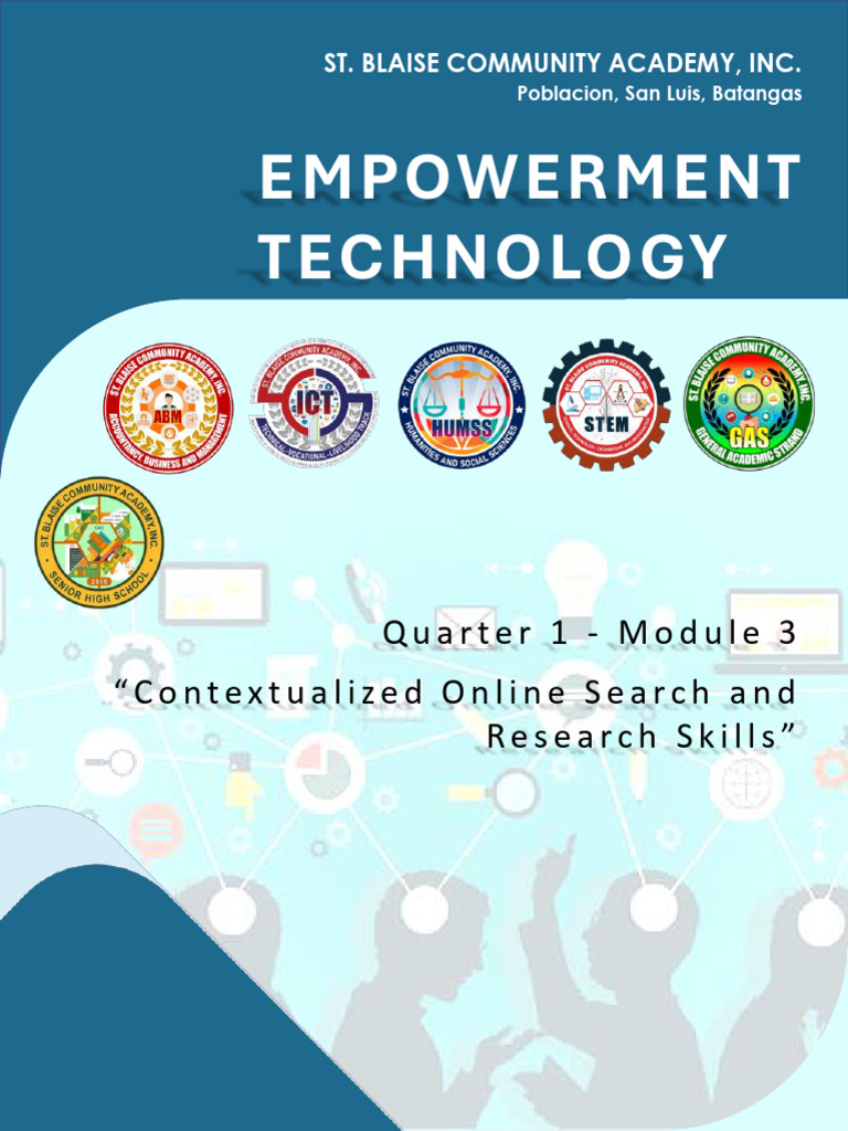 Empowerment Technology: Quarter 1 - Module 3 "Contextualized Online Search and Research Skills ...