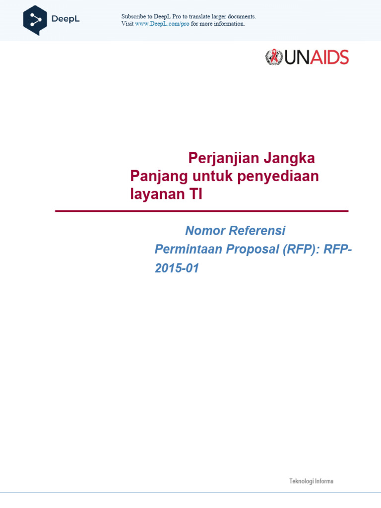 Karakteristik dan Instruksi RFP TI | PDF