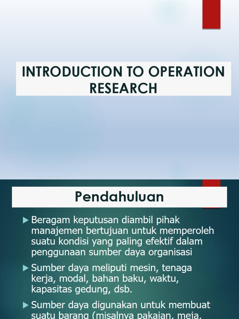 MG-2-Operation Research_Concept and Approach | PDF