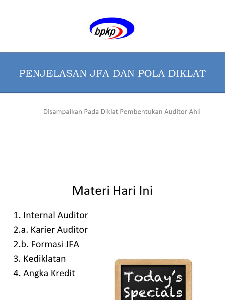 Penjelasan JFA Dan Pola Diklat | PDF